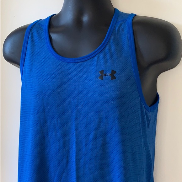 Under Armour | Shirts | Blue Under Armor Tank Top Heat Gear | Poshmark